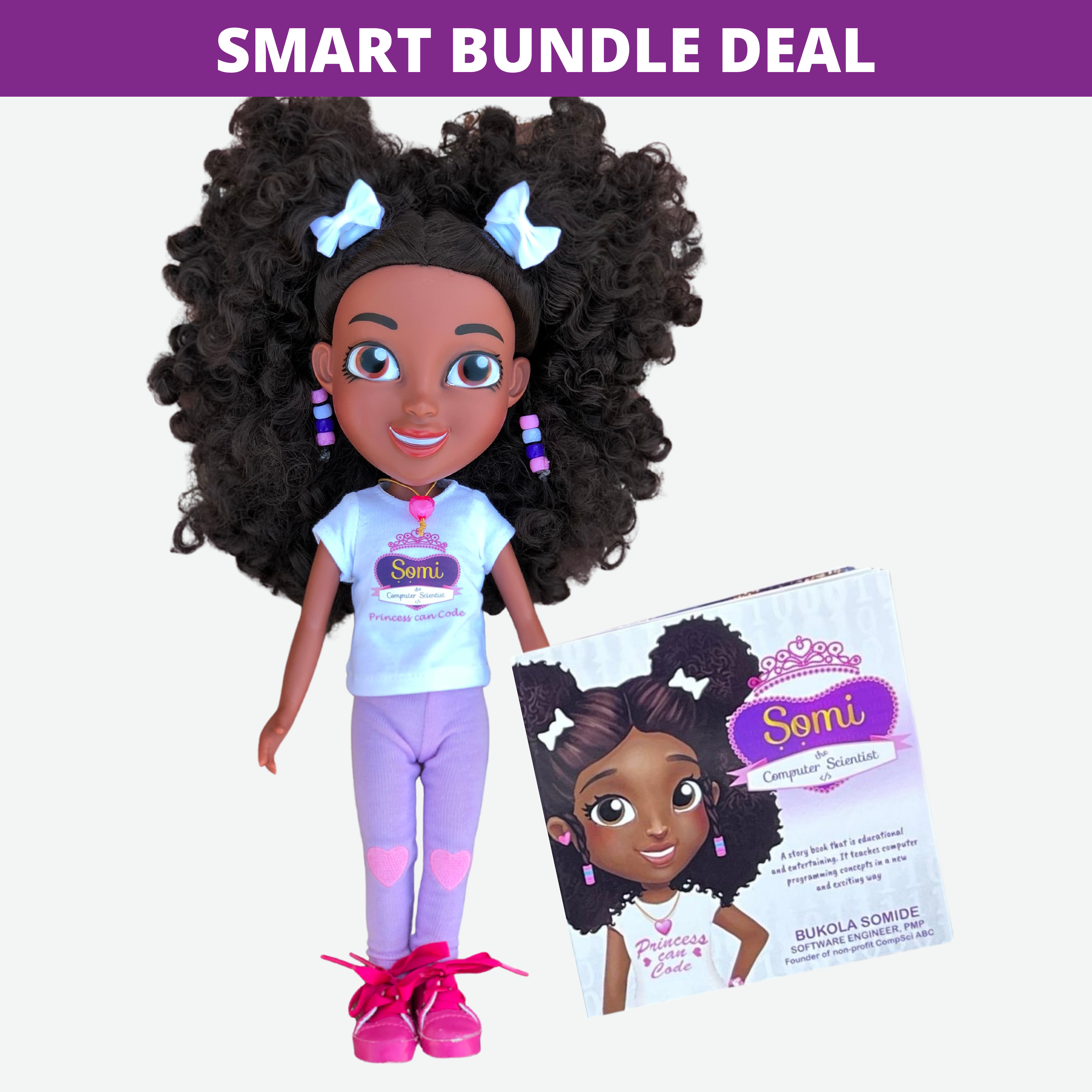 Smart Bundle Kit: STEM Storybook with 14-inch Somi the Computer Scient ...